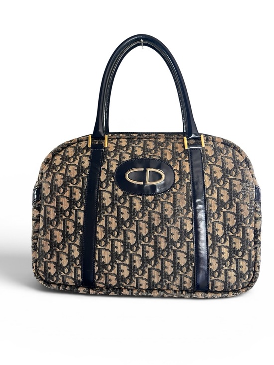 Dior | Bags | Vintage Christian Dior Trotter Monogram Bowling Bag ...